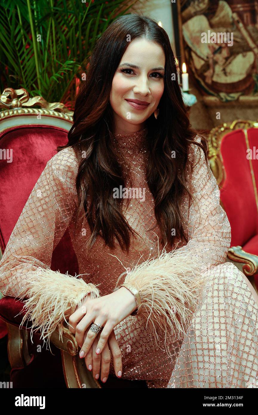 Actress Laura Londoño poses during the photocall of the cosmetics brand ...
