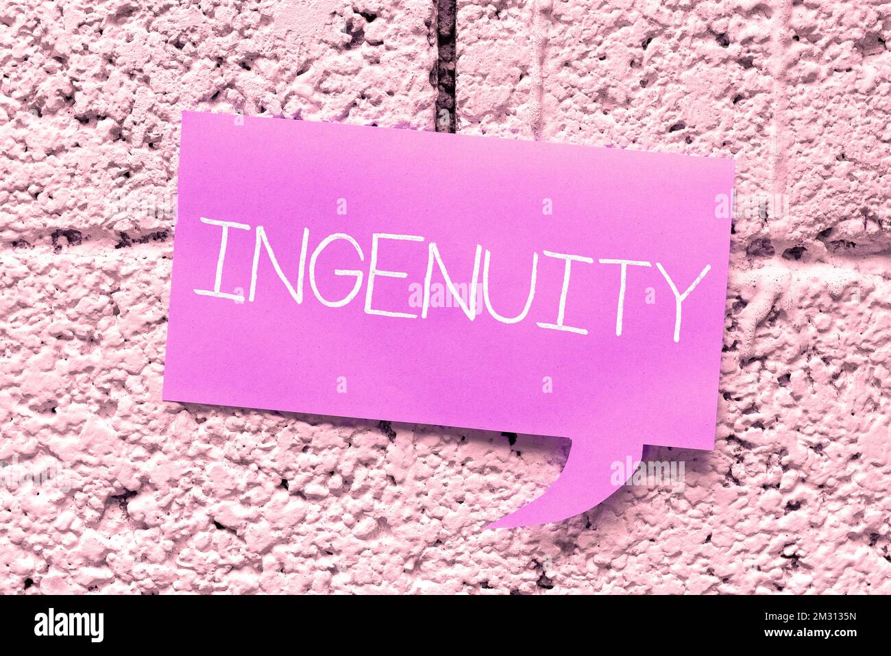 Conceptual display Ingenuity. Word for the quality of being clever ...