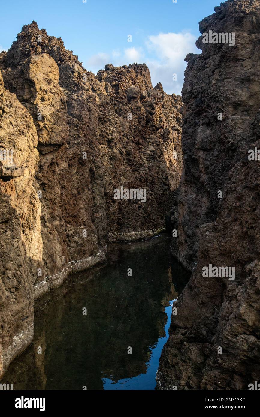 Porto Moniz volcanic natural pools in Madeira Stock Photo - Alamy