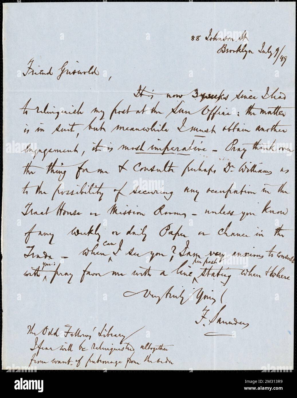 Letter saunders hi-res stock photography and images - Alamy
