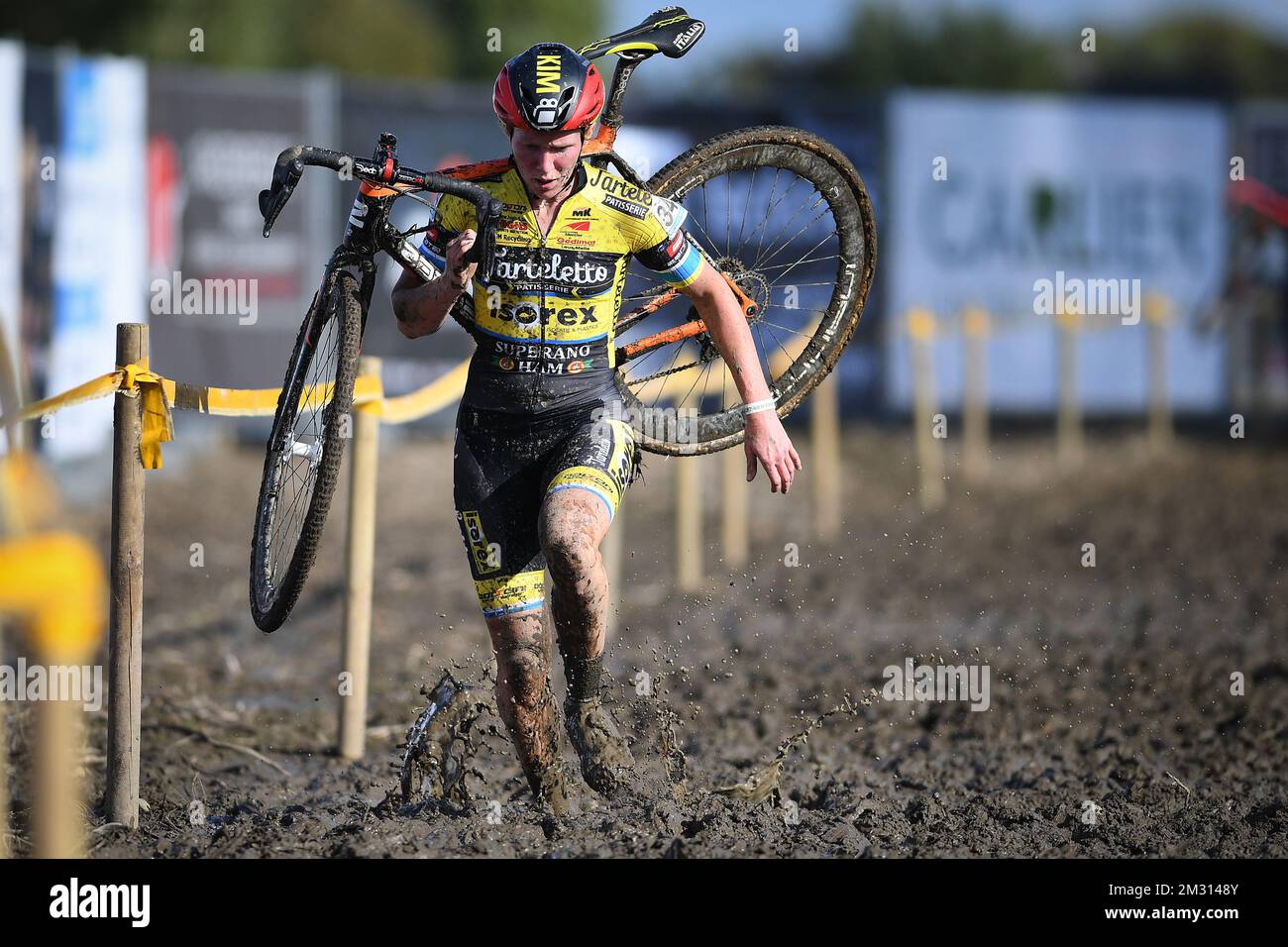 Belgian Kim Van De Steene pictured in action during the women's elite ...