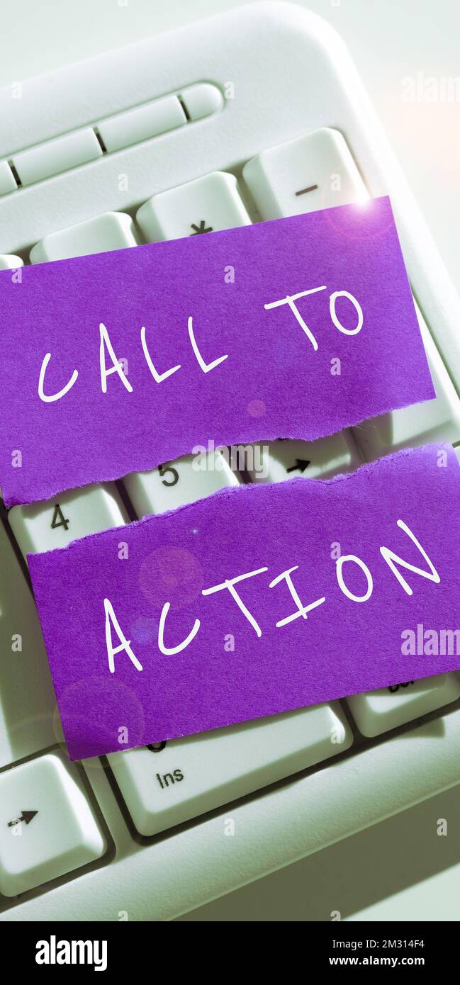 Writing displaying text Call To Action. Word Written on Encourage ... Writing displaying text Call To Action. Word Written on Encourage ...