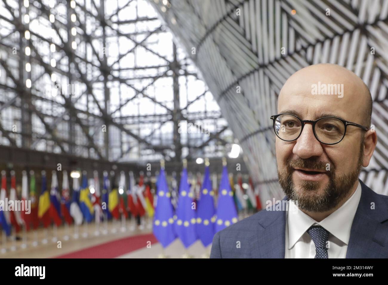 Belgian Prime Minister Charles Michel pictured during the second day of ...