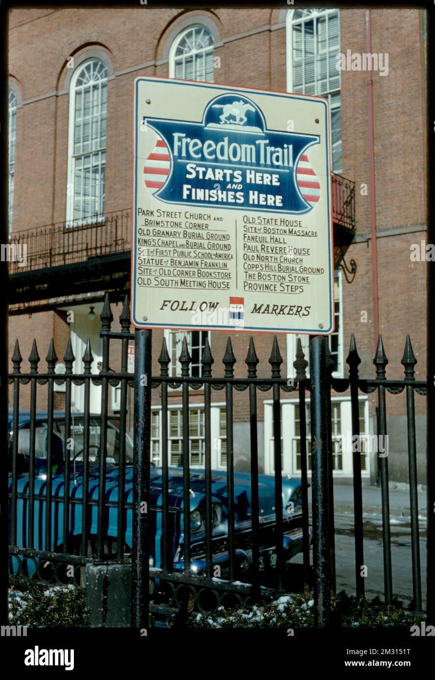 Freedom Trail sign, Boston , Signs Notices. Edmund L. Mitchell ...