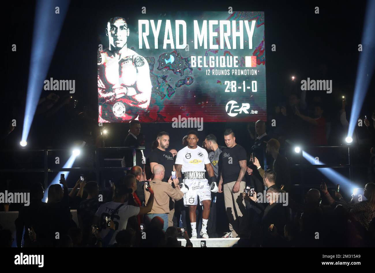 Belgian Ryad Merhy pictured during a boxing fight between Belgian Ryad ...