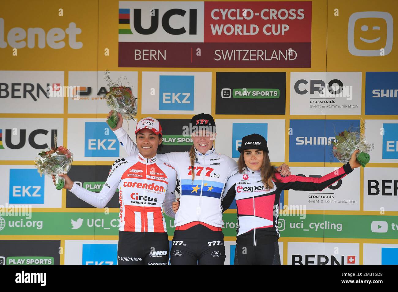 L-R second Dutch Ceylin Del Carmen Alvarado, winner Dutch Annemarie ...