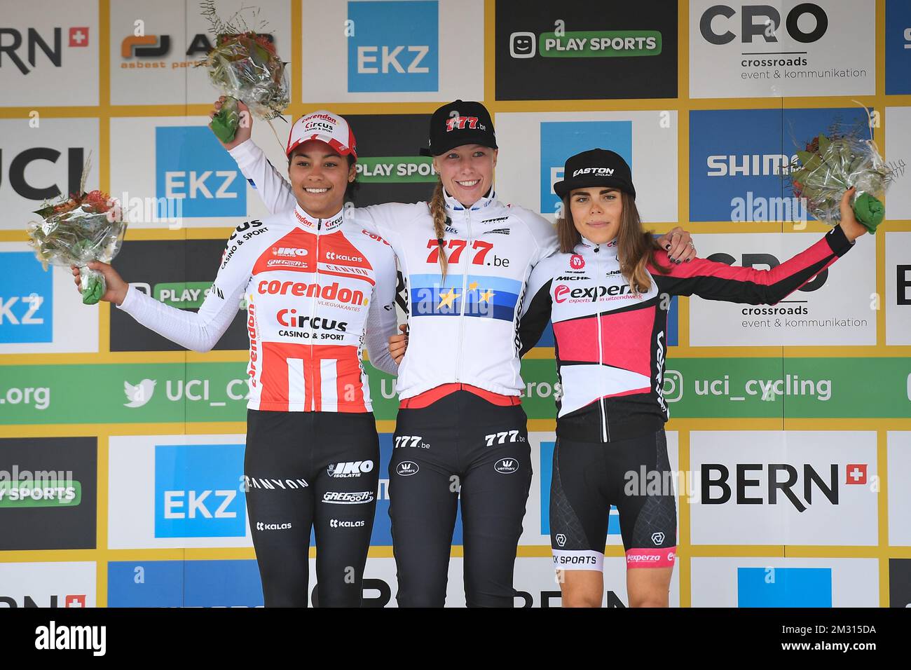 L-R second Dutch Ceylin Del Carmen Alvarado, winner Dutch Annemarie ...