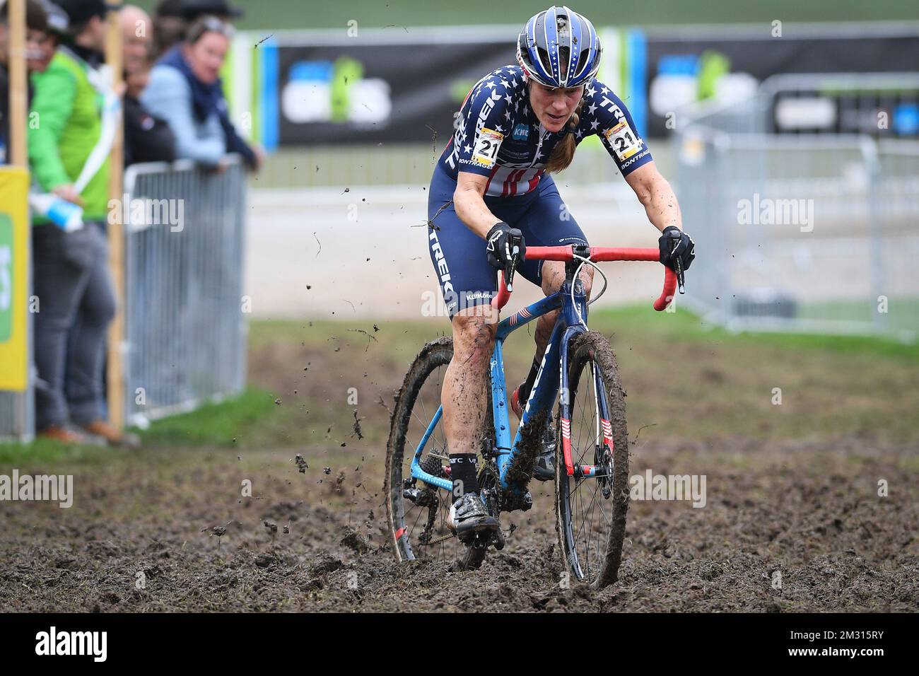 US Katie Compton pictured in action during the women's elite race at ...