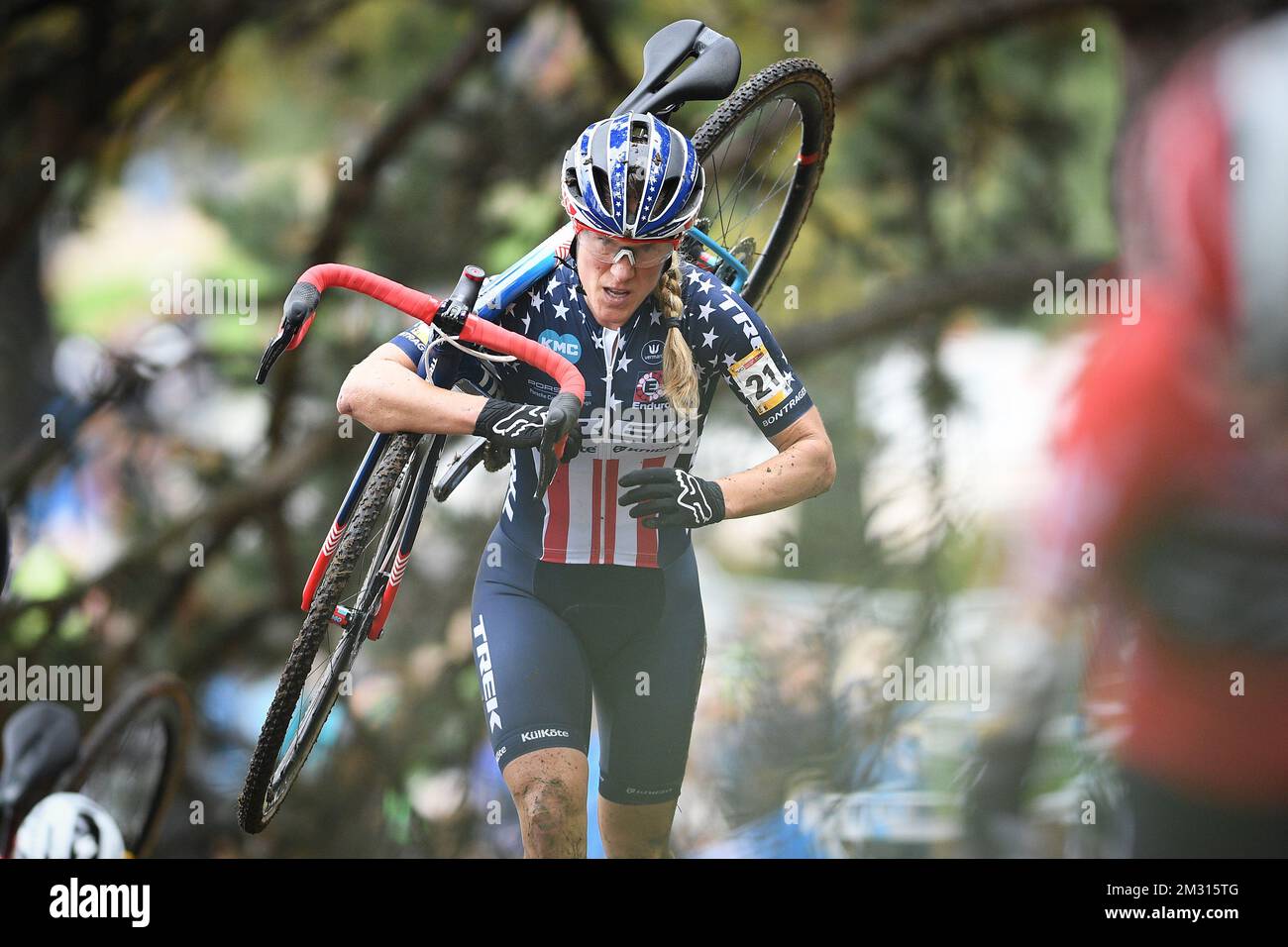 US Katie Compton pictured in action during the women's elite race at ...