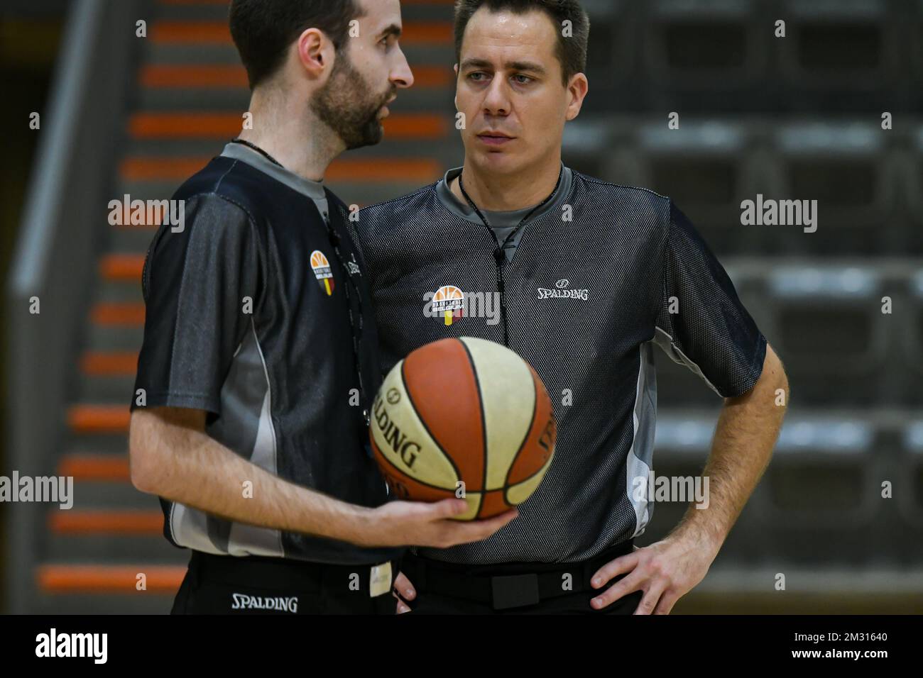 Referees pictured during a Top Division Women 1 basket game between ...