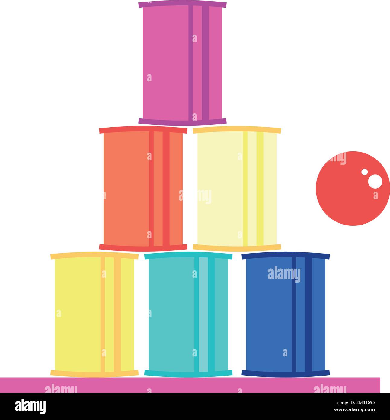 Isolated amusement park hit the target icon Vector Stock Vector Image ...
