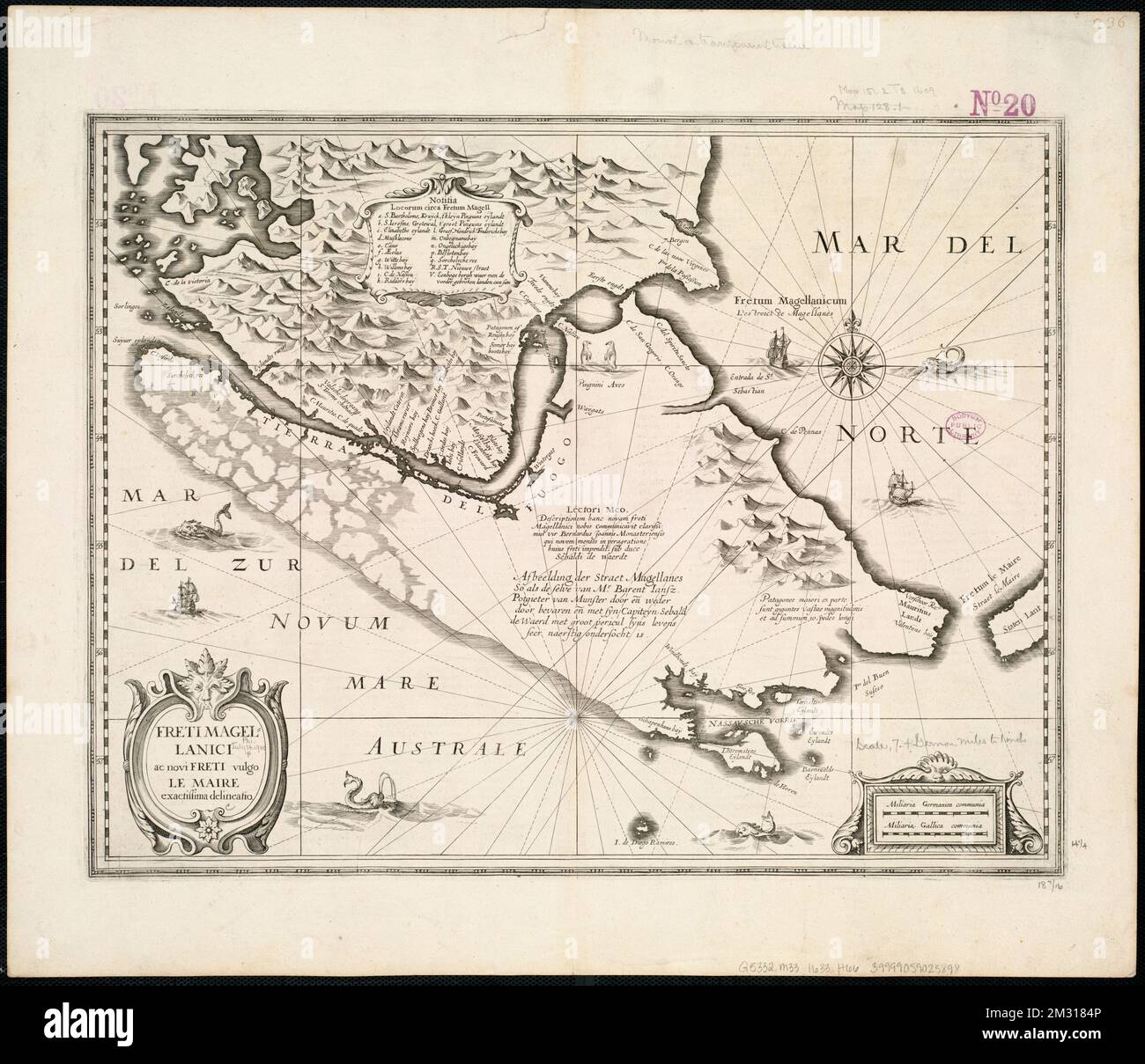 Freti Magellanici ac novi freti vulgo le Maire , Magellan, Strait of ...