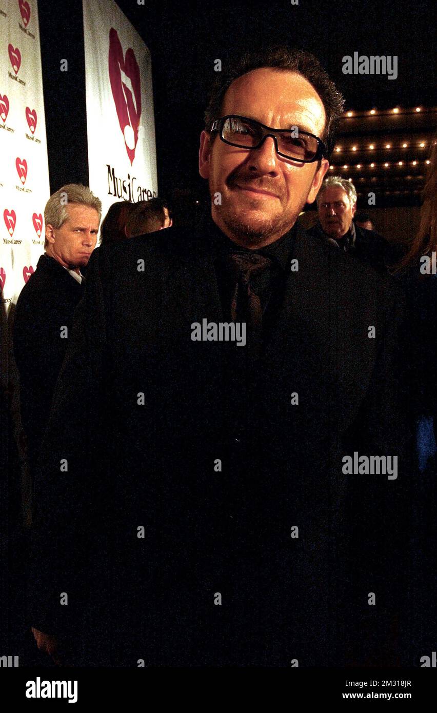 NEW YORK, NY- Feb 2003 : Elvis Costello attends the MusicCares Pre ...