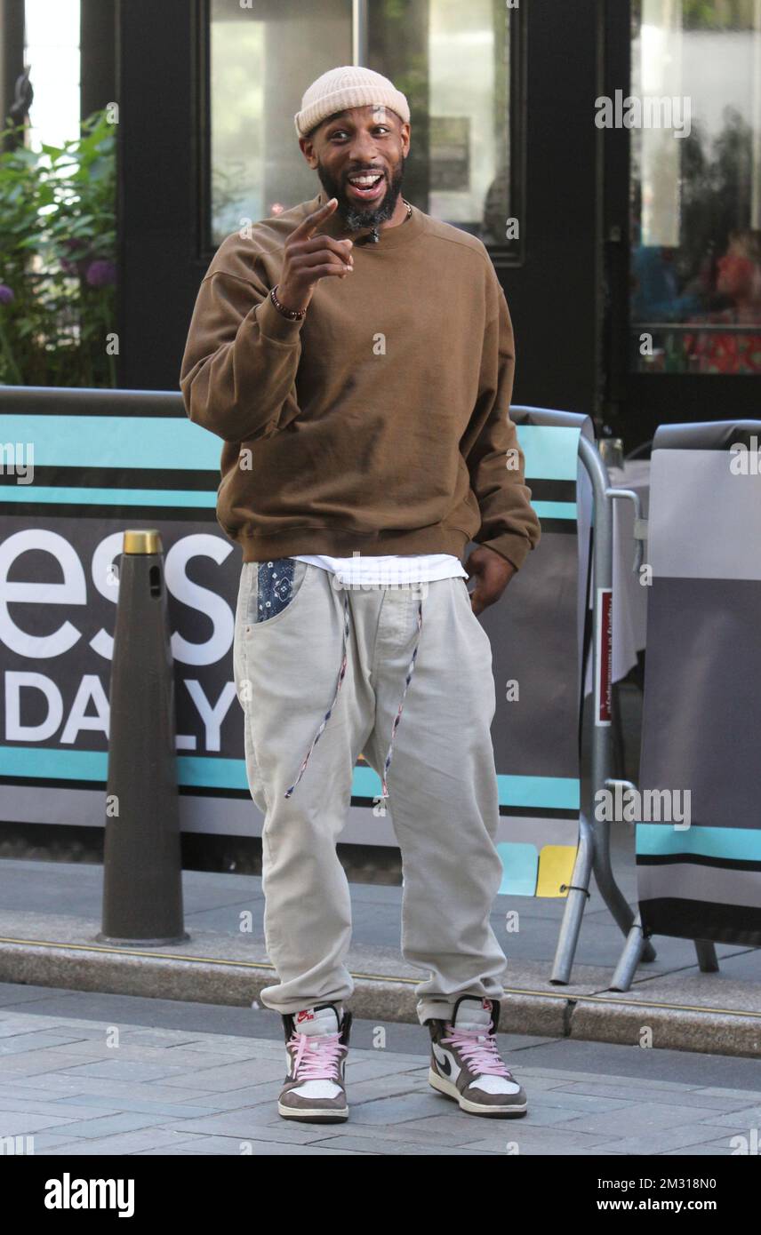 Stephen Boss, aka tWitch taping "Access Daily" outside NBC's Studio 1A ...