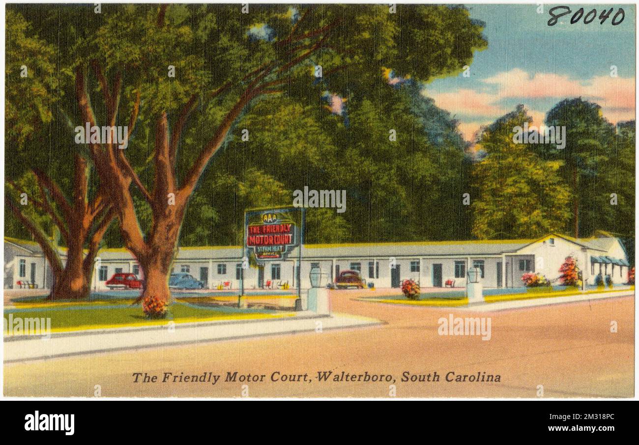 The Friendly Motor Court, Walterboro, South Carolina , Motels, Tichnor ...