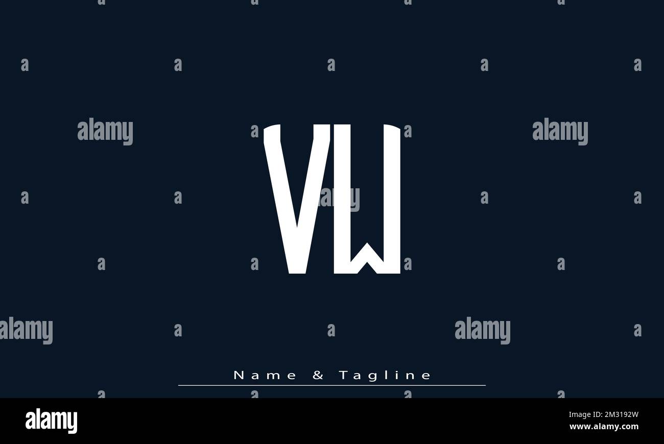 Alphabet letters Initials Monogram logo VW , WV Stock Vector Image ...