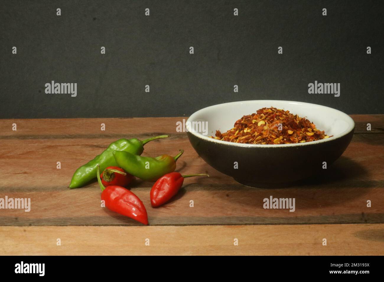 fresh chilies and chili flake Stock Photo - Alamy