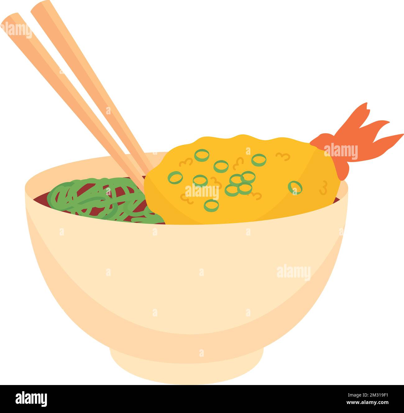 Asian food chicken bowl Stock Vector Images - Alamy