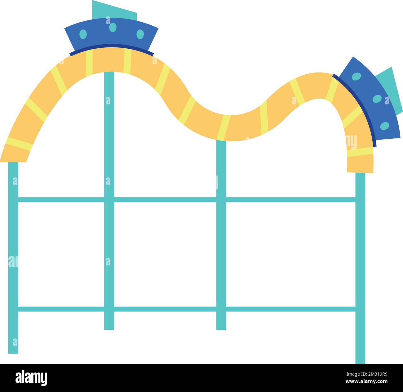 Isolated amusement park roller coaster icon Vector Stock Vector Image ...