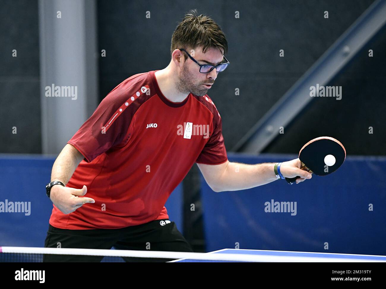 Paralympic table tennis Marc Ledoux pictured during the second day of a ...