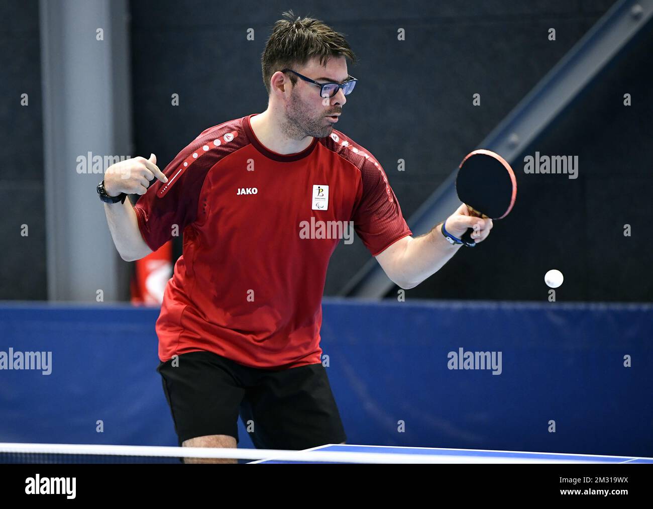 Paralympic table tennis Marc Ledoux pictured during the second day of a ...