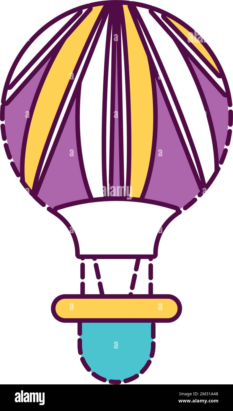 Isolated air balloon amusement park icon Vector illustration Stock ...