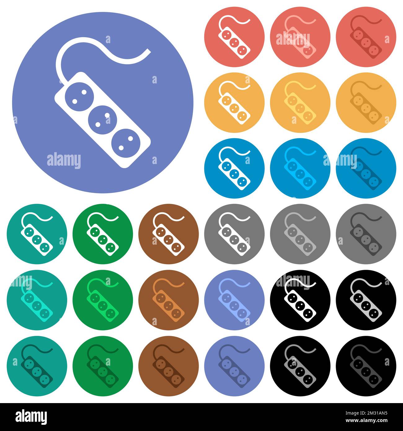 Portable electrical outlet with three sockets and cord solid multi ...