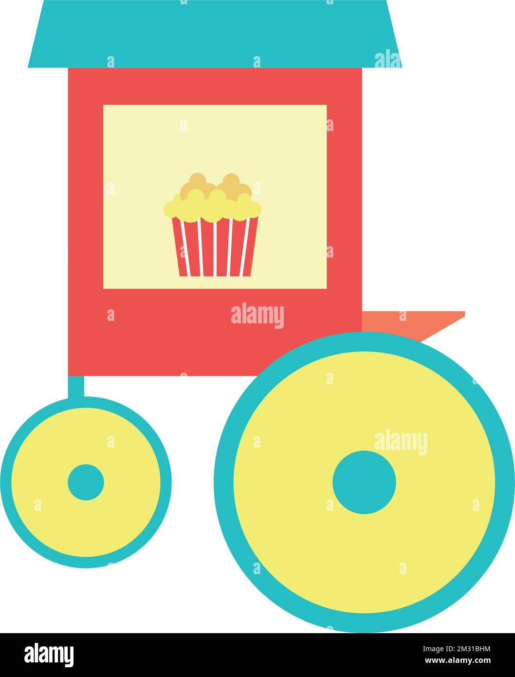 Isolated pop corn mobile tent amusement park icon Vector Stock Vector ...