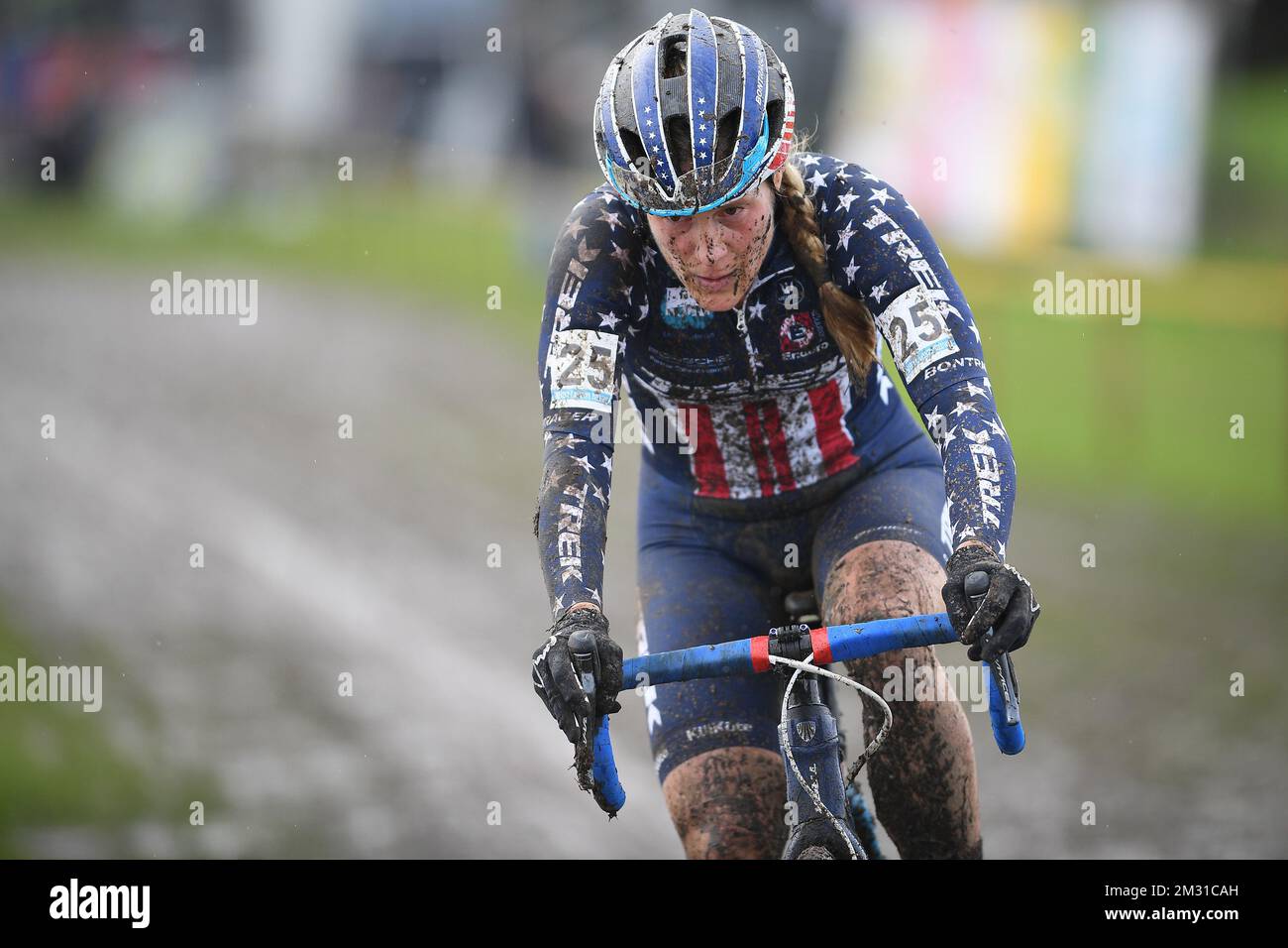 US Katie Compton pictured in action during the women elite race of the ...
