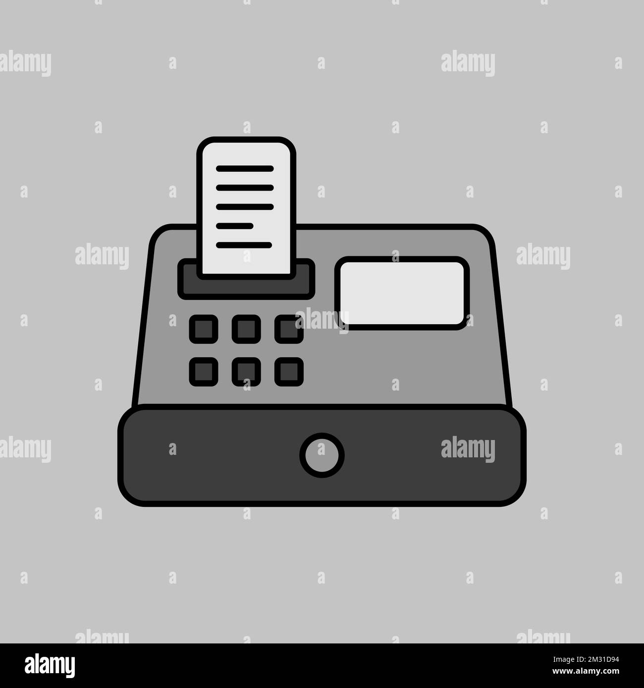 Cash machine grayscale icon. E-commerce sign. Graph symbol for your web ...