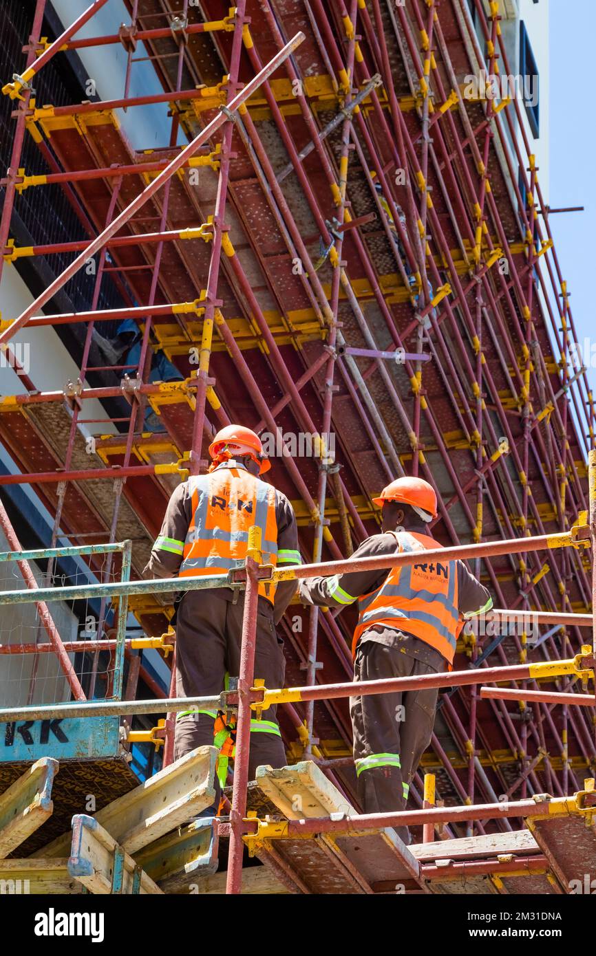Cape Town, South Africa - December 7, 2022: Construction workers on ...
