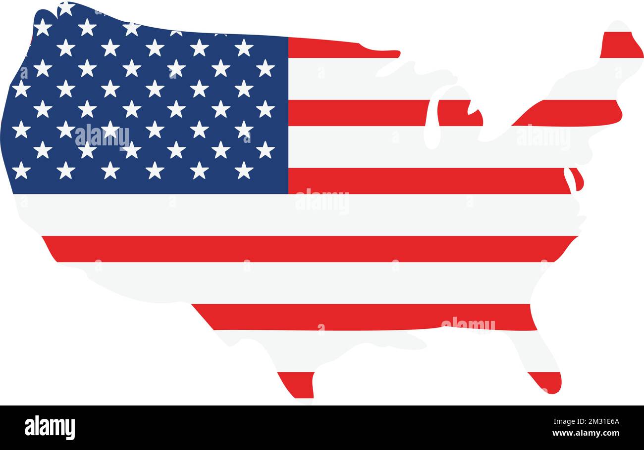 US flag and map Stock Vector Image & Art - Alamy
