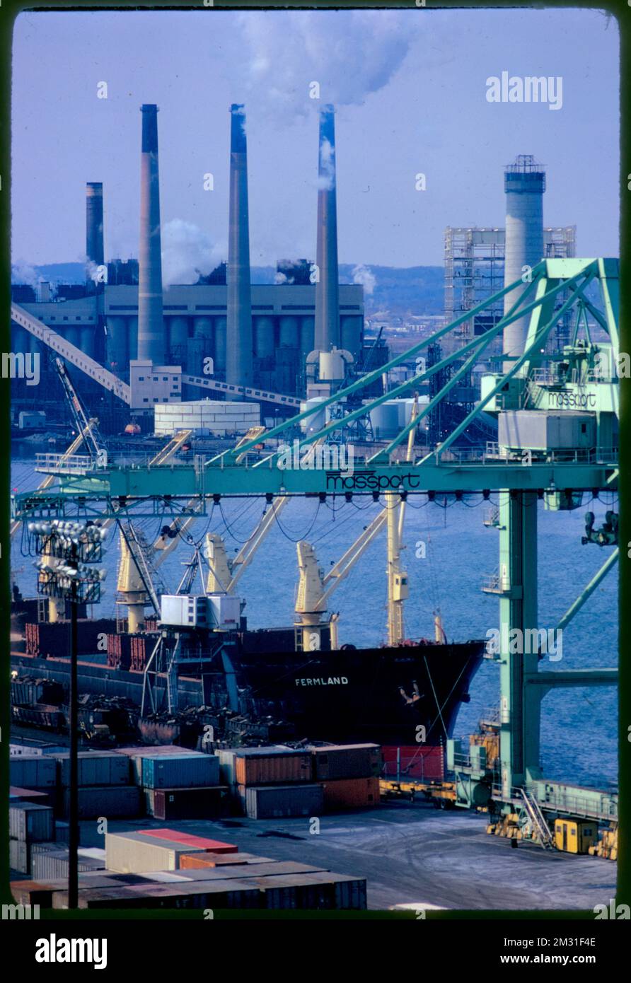 From top of Mystic River Bridge (proper name is 'Tobin Bridge ...