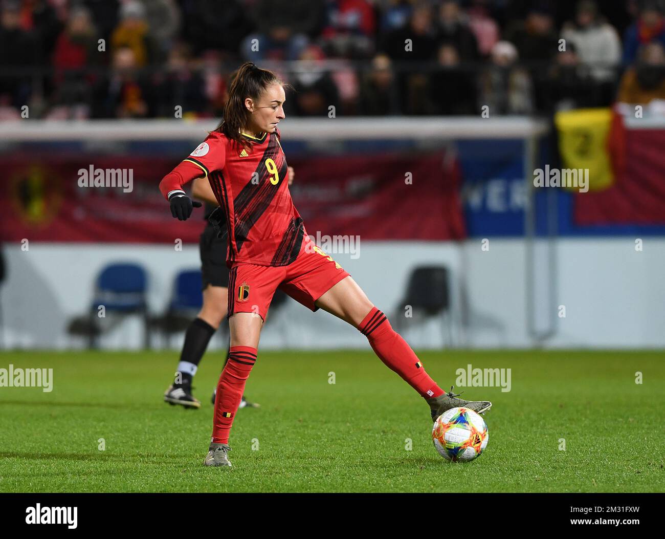Belgium's Tessa Wullaert pictured in action during a soccer game ...