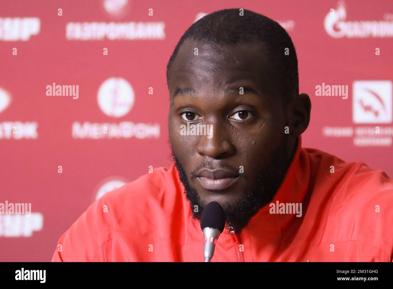 Belgium's Romelu Lukaku pictured during a press conference of Belgian ...