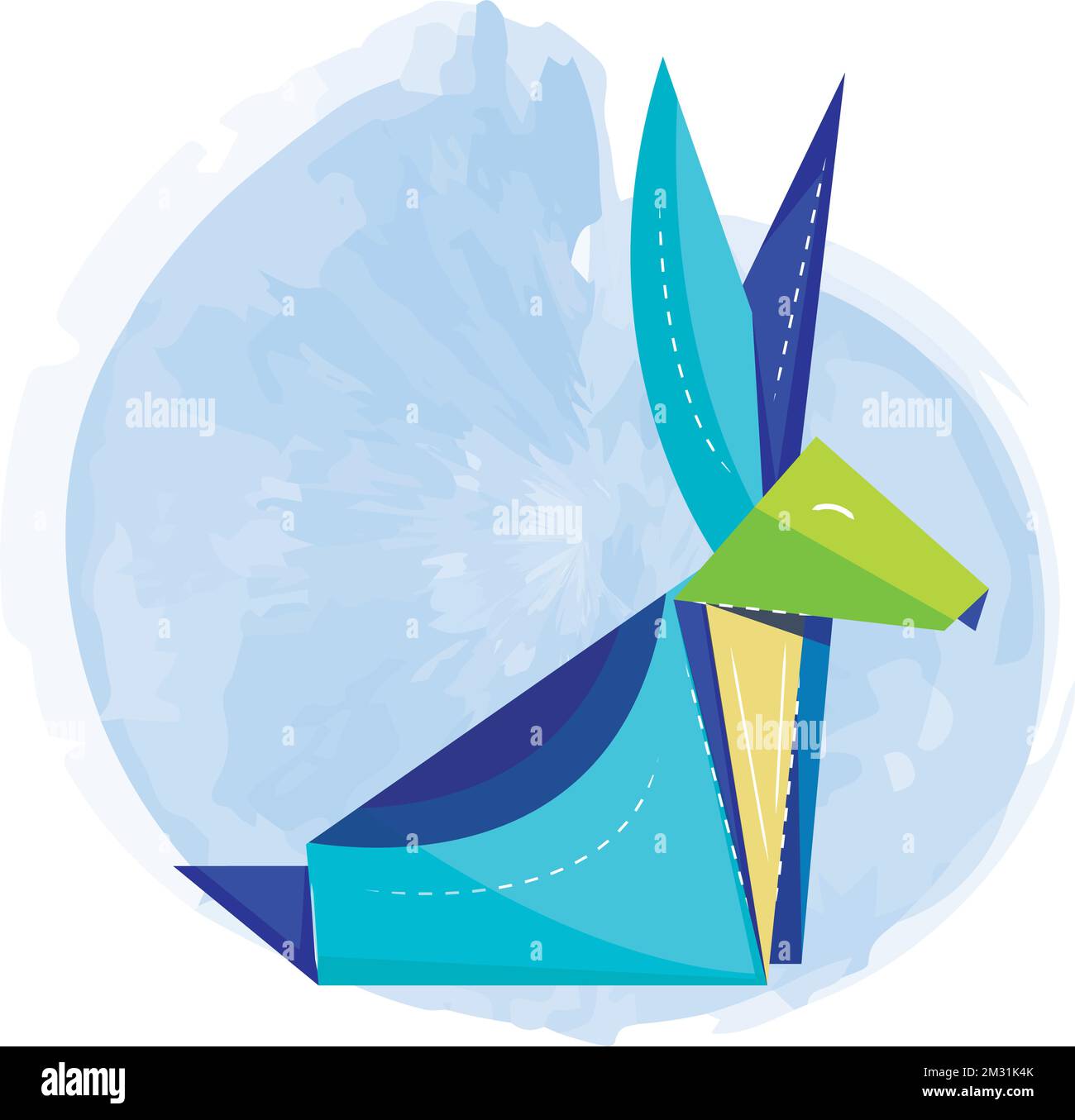 Isolated cute rabbit origami sketch icon Vector Stock Vector Image ...