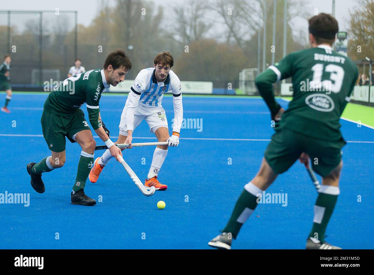 Illustration picture shows a hockey game between Gantoise and Waterloo ...