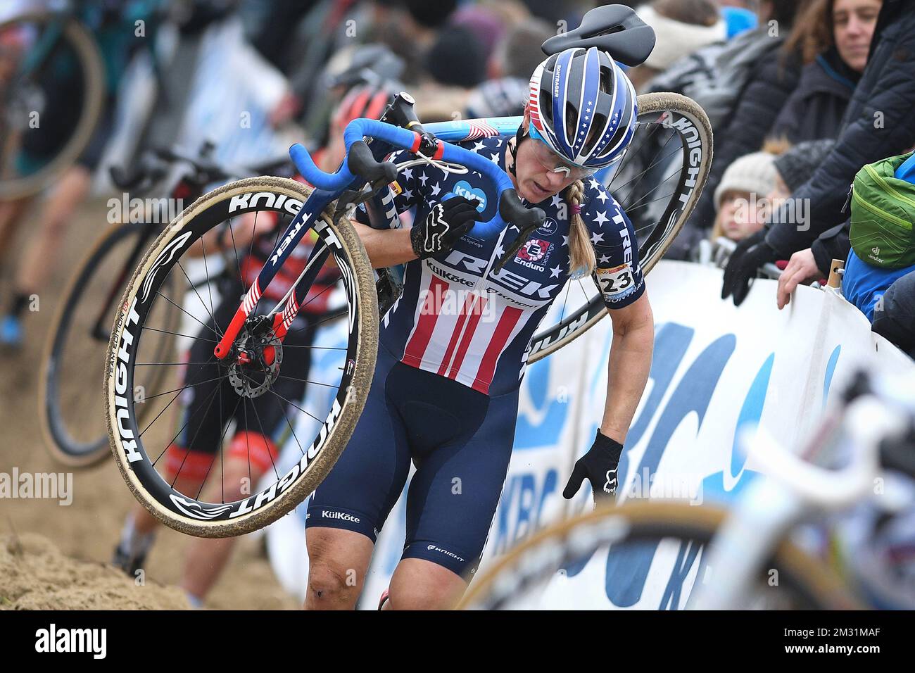 US Katie Compton pictured in action during the women's elite race of ...