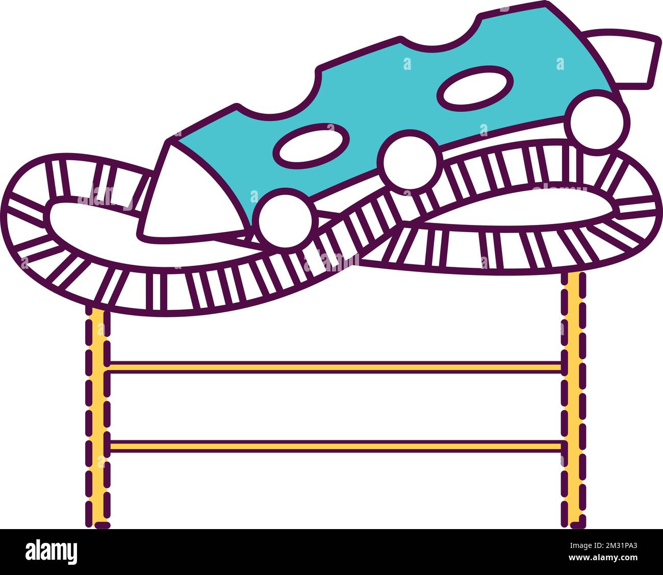 Isolated amusement park roller coaster icon Vector Stock Vector Image ...