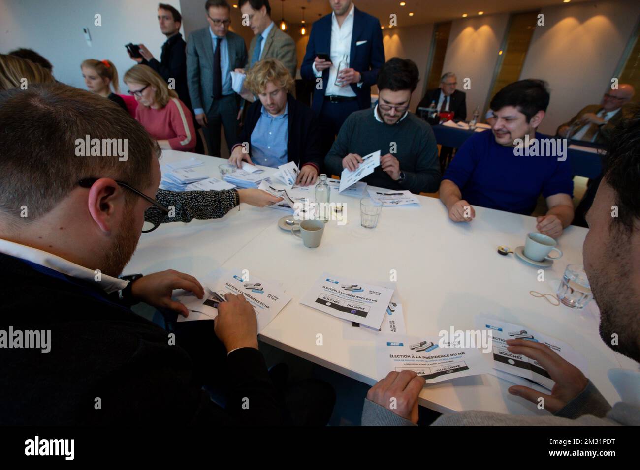 Illustration picture shows the vote count of the second round of the MR ...