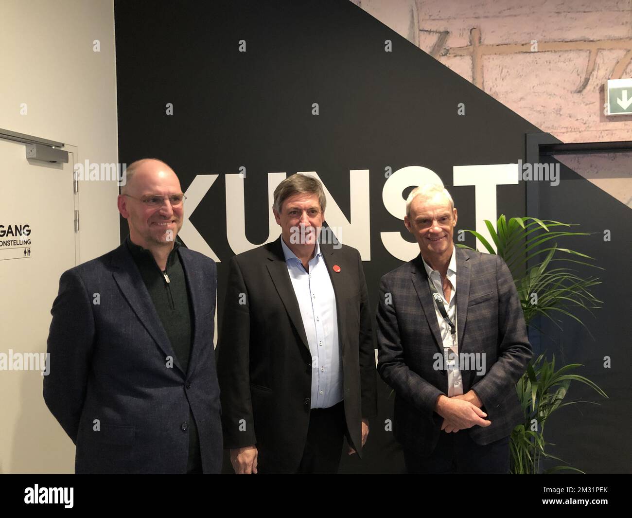 A visit of Flemish Minister-President Jan Jambon (C) to the special art ...