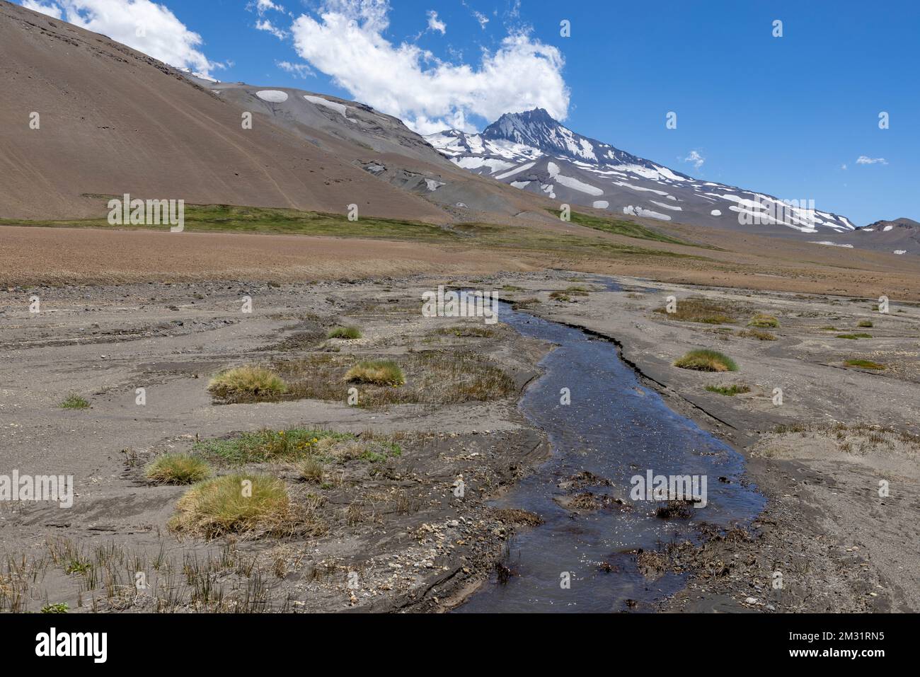 Volcano Planchón-Peteroa and landscape at Paso Vergara - crossing the ...