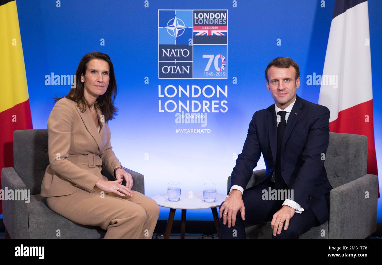Belgian Prime Minister Sophie Wilmes meets President of France Emmanuel ...
