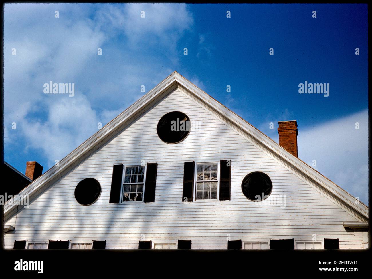Gable of white building , Houses, Gables. Edmund L. Mitchell Collection ...