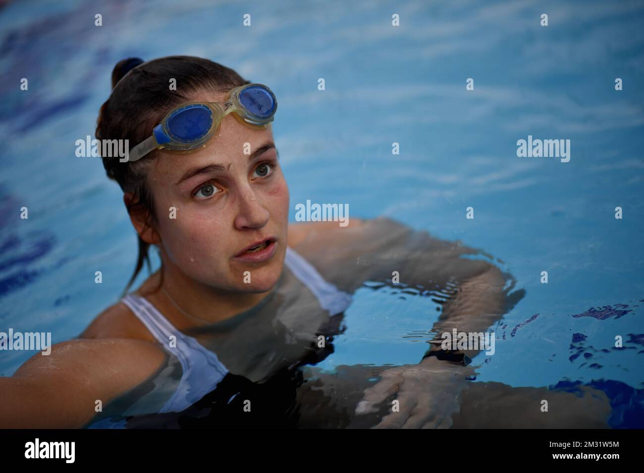 Belgian sailor Emma Plasschaert pictured during a training camp ...