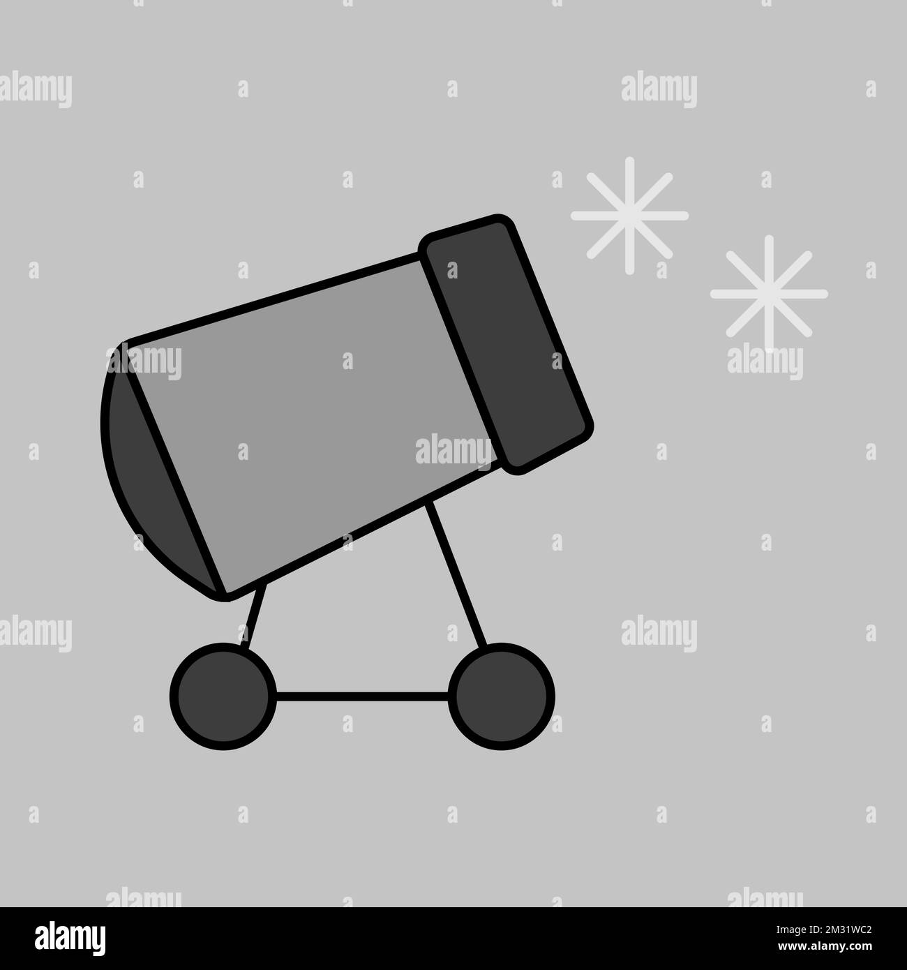 Snow cannon vector isolated grayscale icon. Winter sign. Graph symbol ... Snow cannon vector isolated grayscale icon. Winter sign. Graph symbol ...
