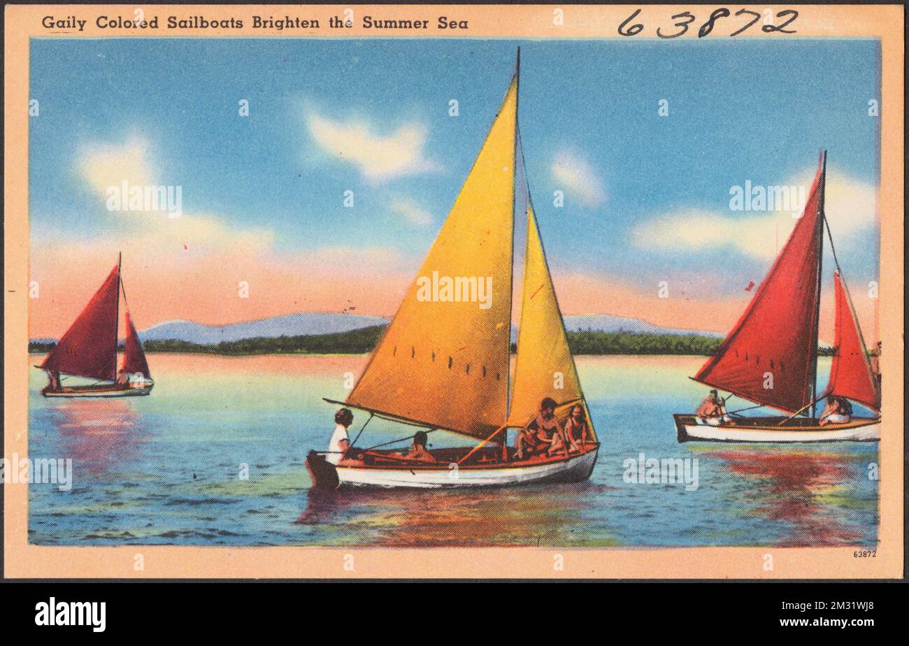 Gaily colored sailboats brighten the summer sea , Sailboats, Seas ...