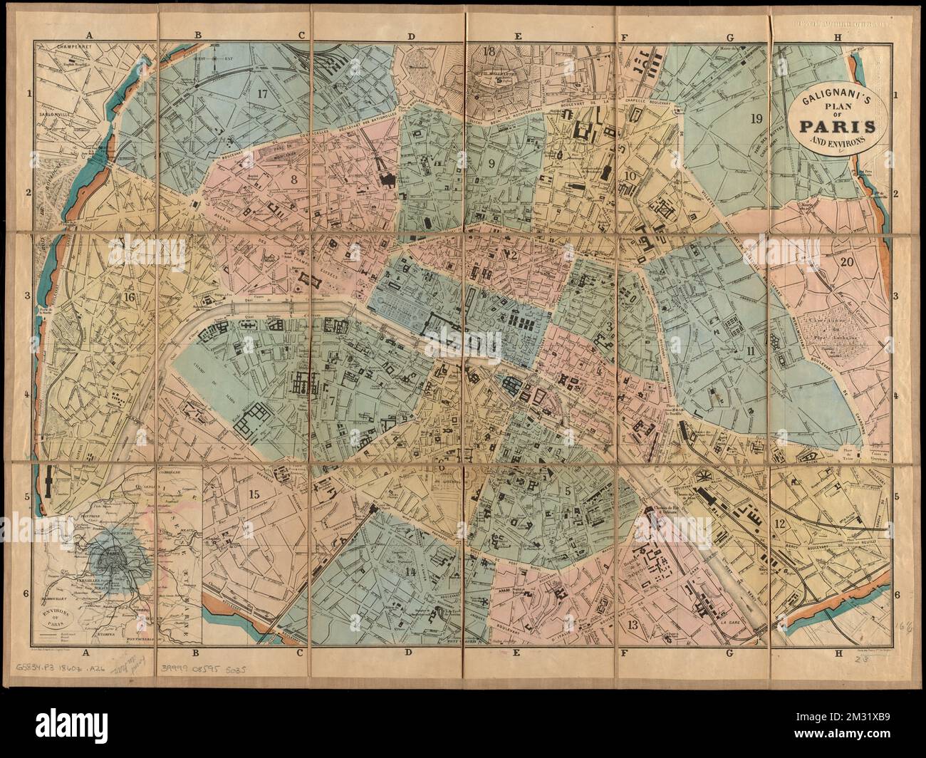 Galignani's plan of Paris and environs , Paris France, Maps Norman B ...