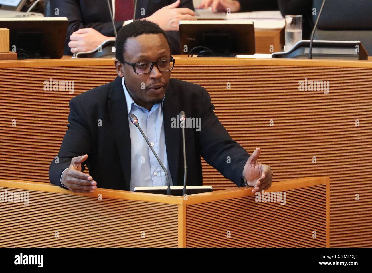 PTB's Germain Mugemangano pictured during a plenary session of the ...