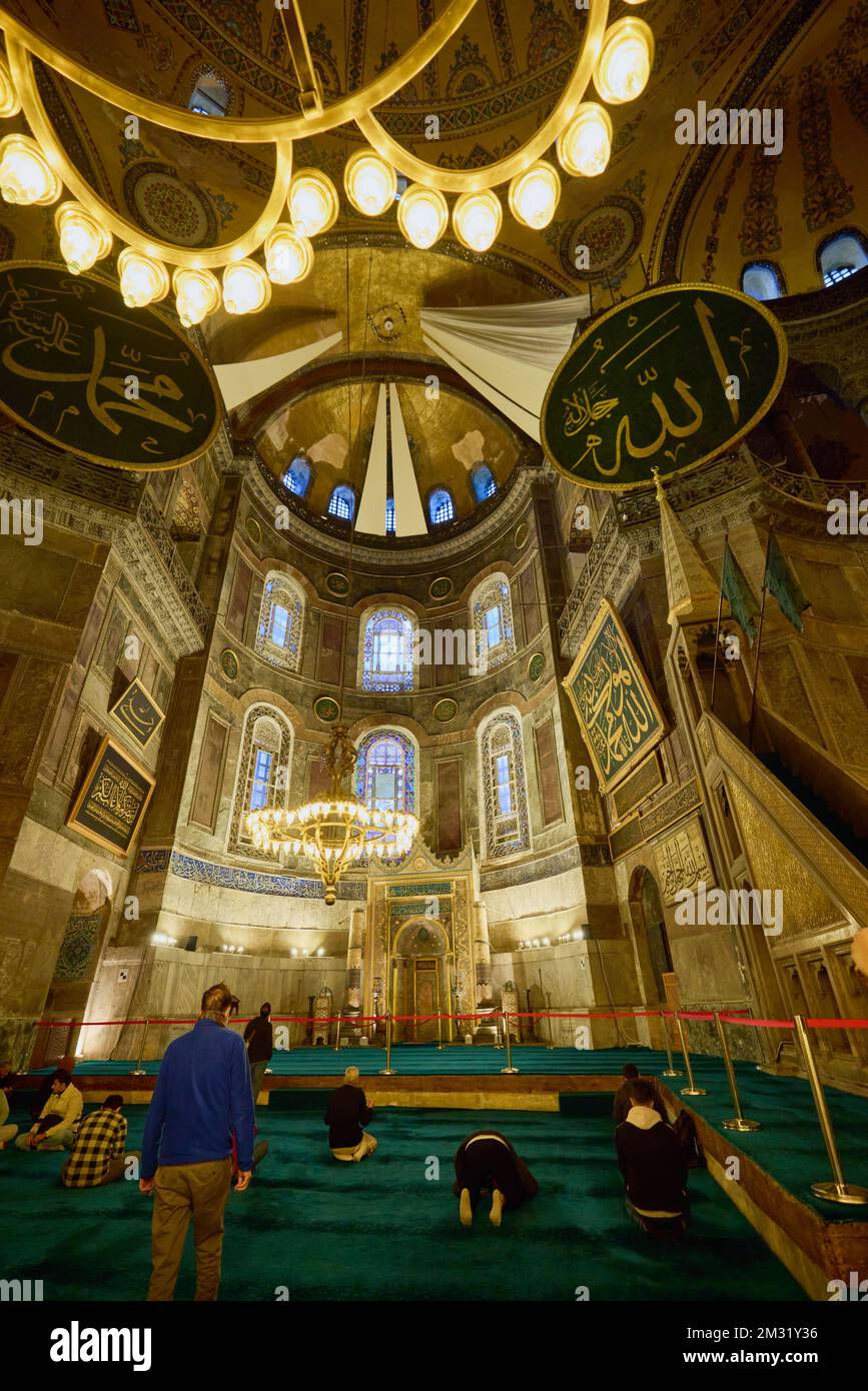 Istanbul, Turkey November 29-2022, images from the Hagia Sophia Mosque ...